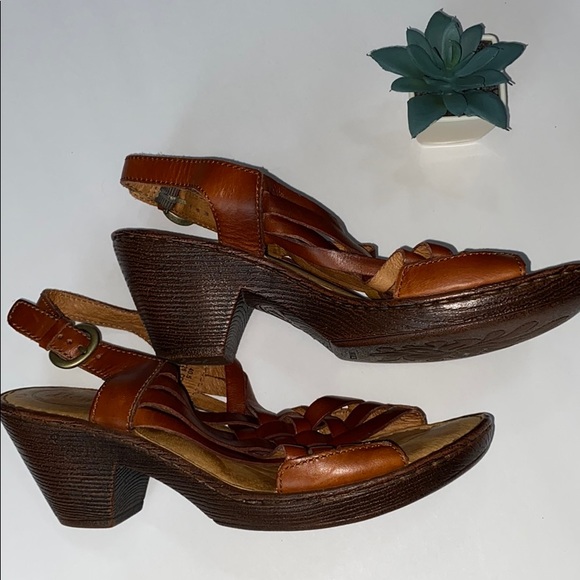 Born | Shoes | Born Leather Bagpipe Buckle Heels | Poshmark